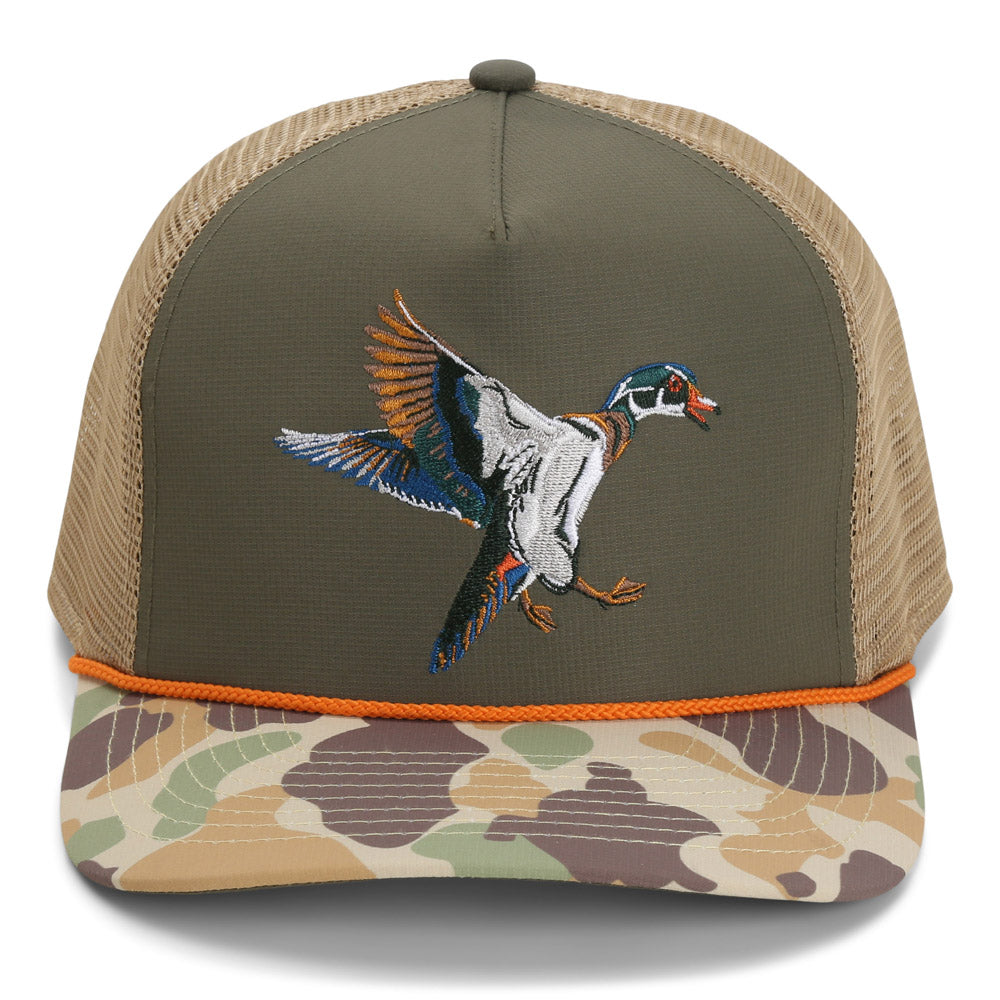 Wood Duck Hat Rope Cap 5-Panel Ridgeline Mesh Back – SendIt Sailing
