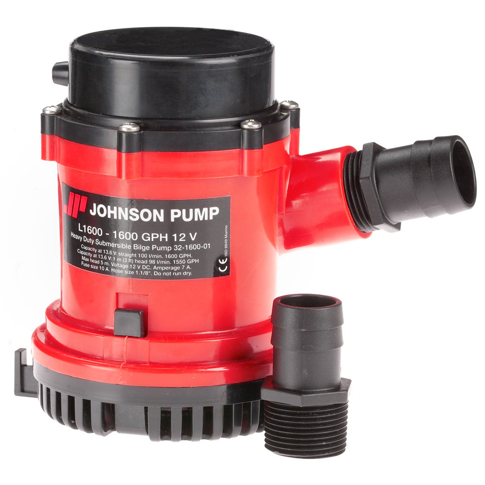 Johnson Pump 1600 GPH Bilge Pump 1-1/8in Hose 12V | SendIt Sailing