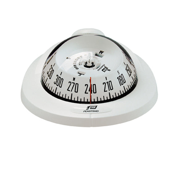 Plastimo Compass Offshore 75 Flush White with White Card | SendIt Sailing