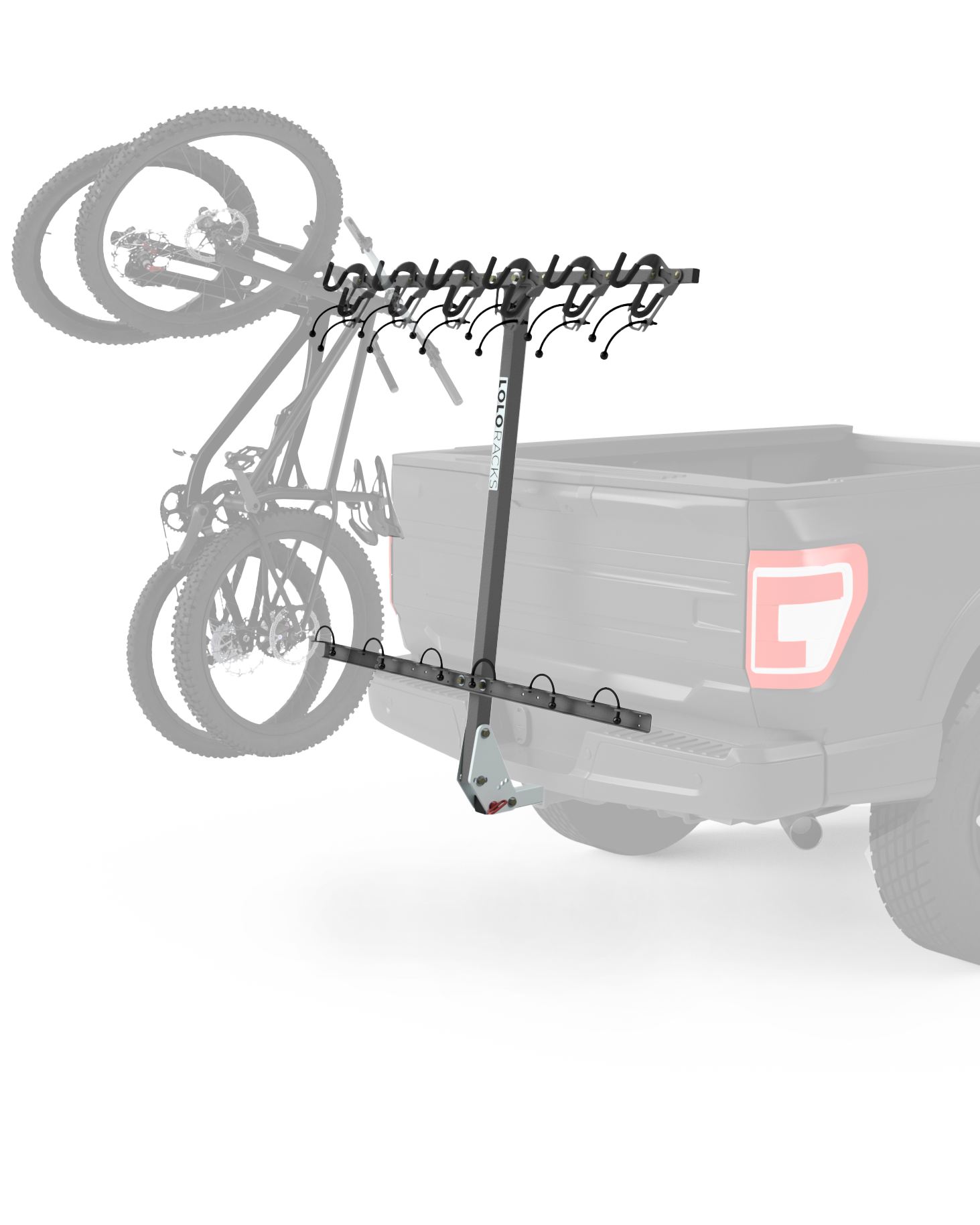 Lolo Racks 6 bike rack for 2" hitch standard tilting (includes locking ...