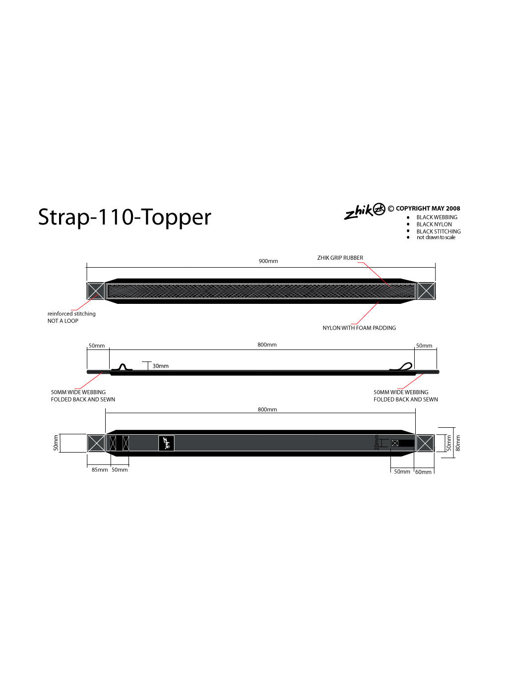 Zhik Topper Hiking Strap | SendIt Sailing