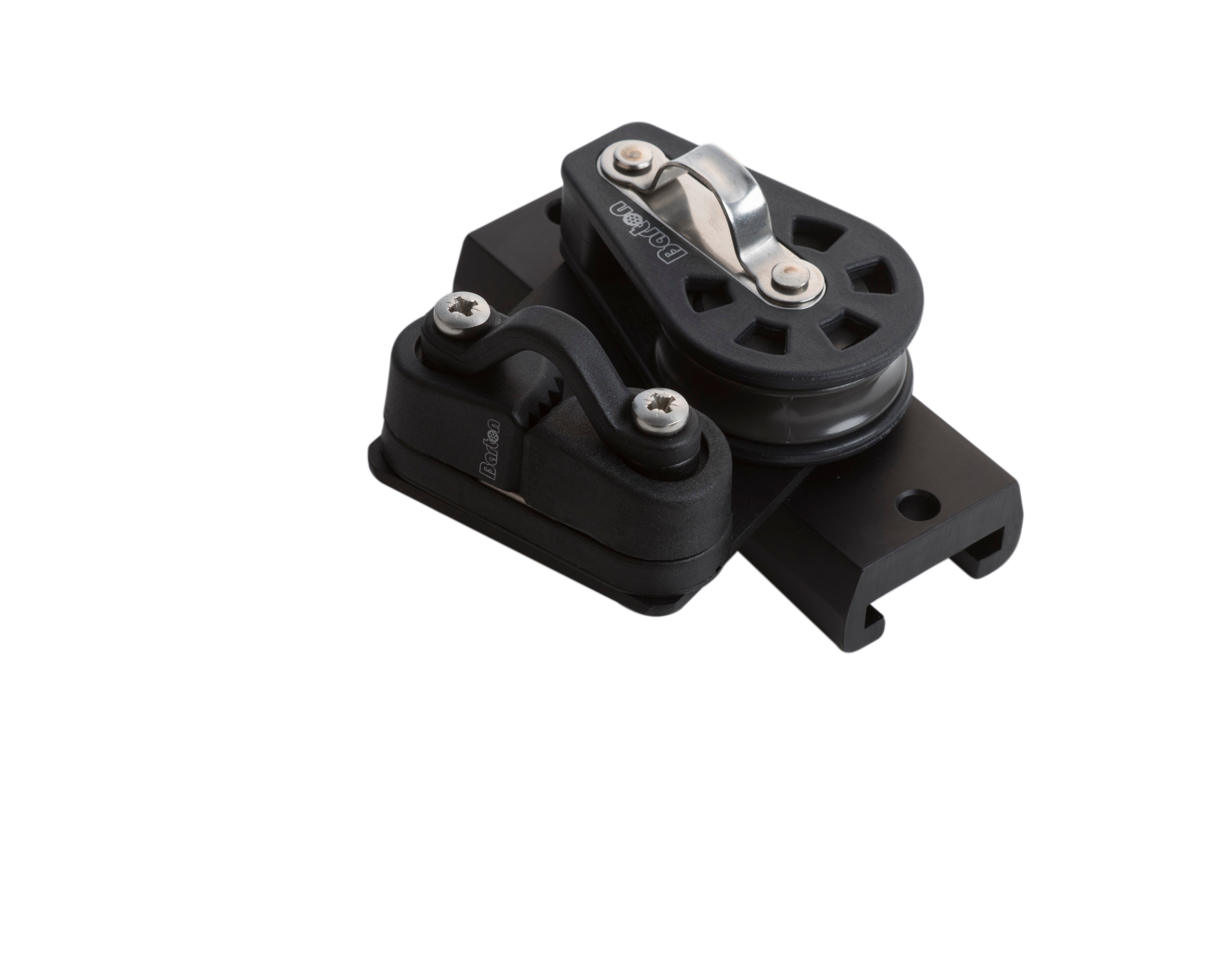 Barton Marine 24mm Track End Fitting With Sheave & Cleat 2:1 (Pair ...