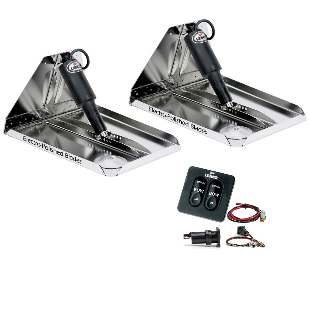 Lenco 18in x 14in Heavy Duty Performance Trim Tab Kit with Standard ...
